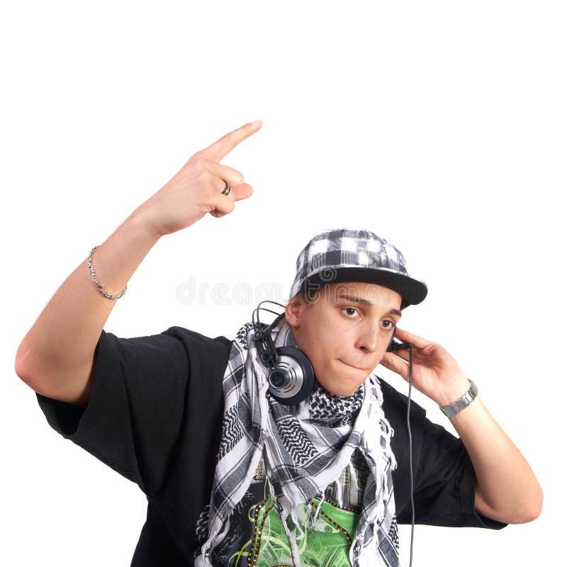 Young stylish DJ stock image. Image of desk, entertainment - 10315533