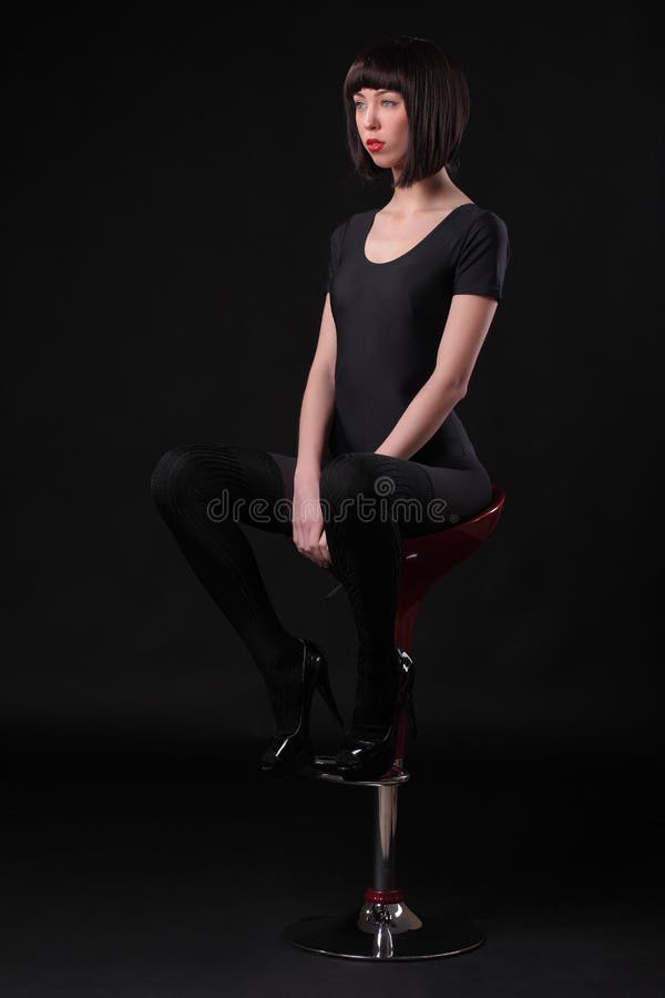Young Fashion Model with a Slim Physique Stock Image - Image of ...