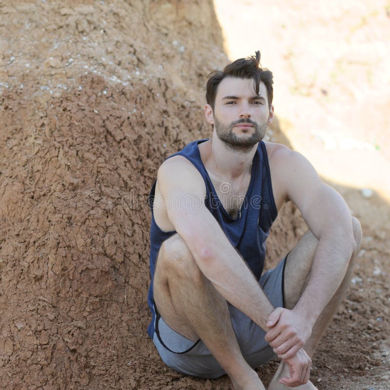 Young Stylish Man Outdoor Photo Stock Photo - Image of adult, beard ...