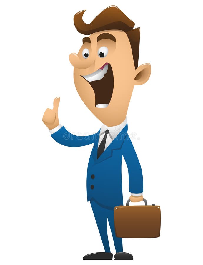 Young and Successful Business Man Cartoon. Stock Vector - Illustration ...