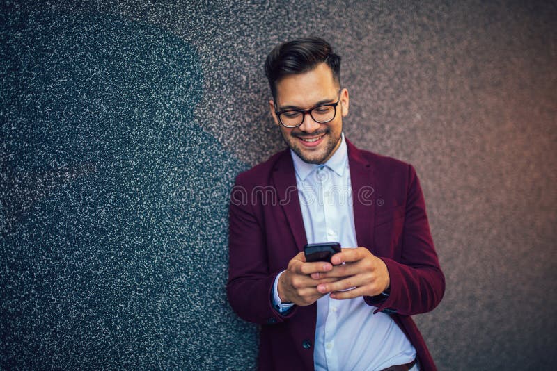 Successful Businessman Using Mobile Phone Stock Photo - Image of phone ...