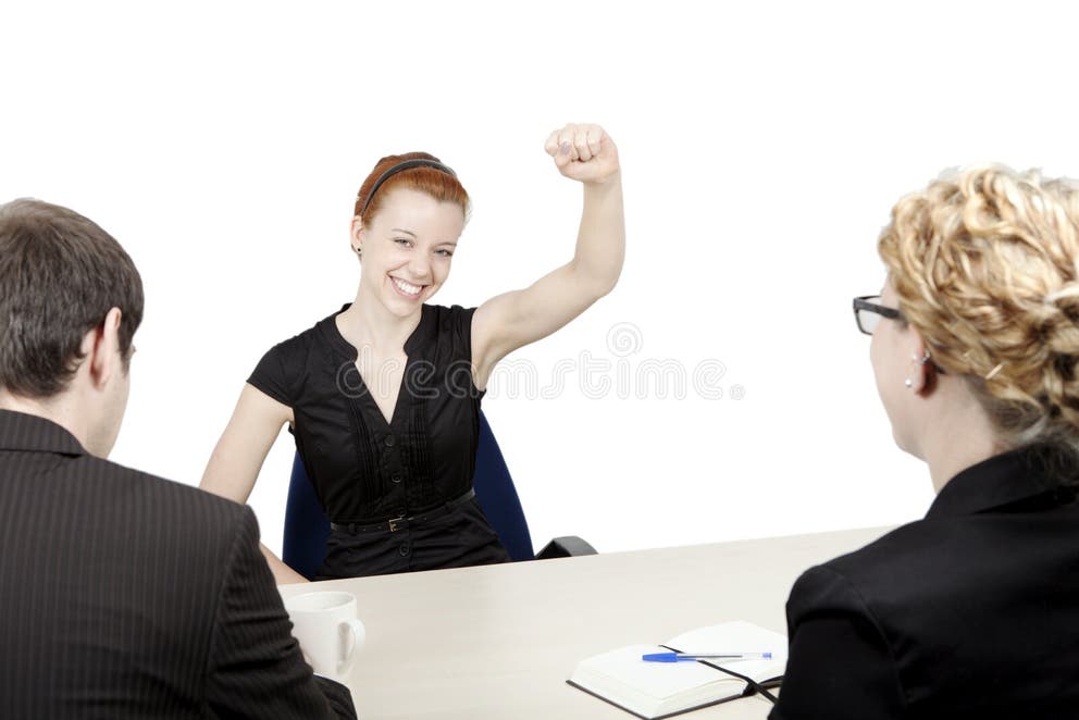 Young Successful Job Applicant is Happy Stock Image - Image of ...