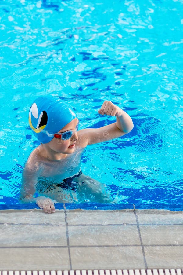 Young and Successful Swimmers Pose Stock Image - Image of education ...