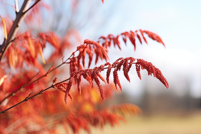 Young Sumac without Foliage in Sunny Early Spring Weather Stock ...
