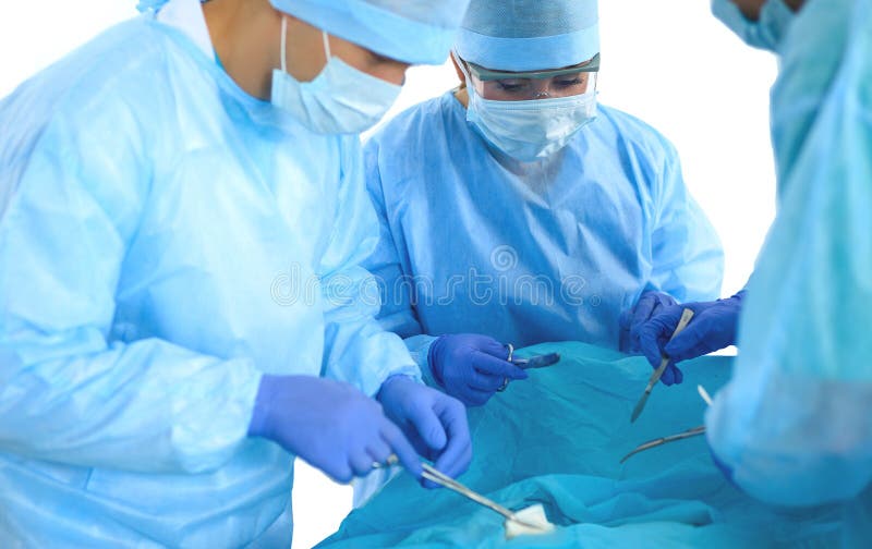 Young Surgery Team in the Operating Room Stock Image - Image of mask ...