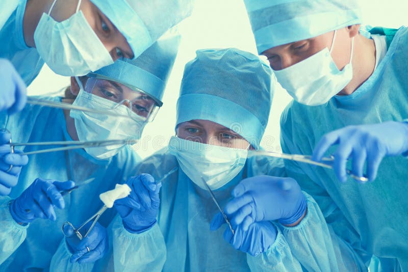 Young Surgery Team in the Operating Room Stock Image - Image of ...