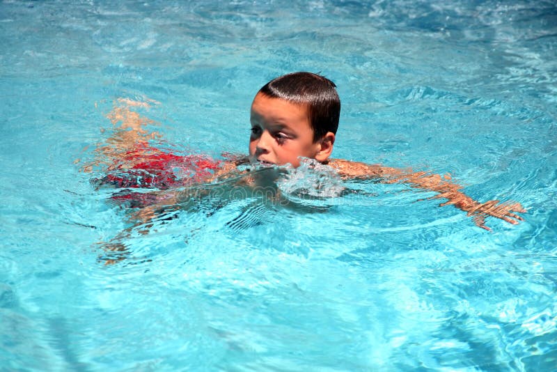 Young swimmer boy stock photo. Image of nature, bubble - 1128774