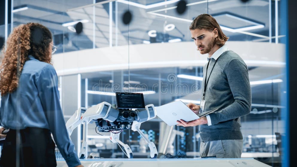 Young System Administrator Checking Online Internet Connectivity with a ...