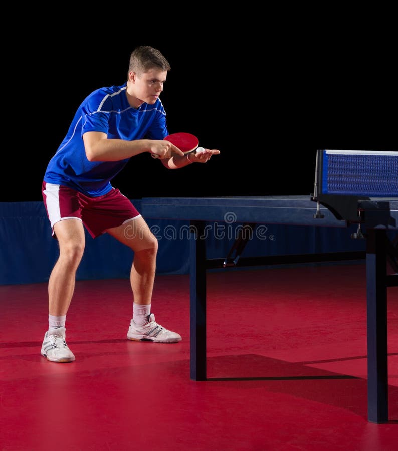 Young table tennis player stock image. Image of preparing - 48341911