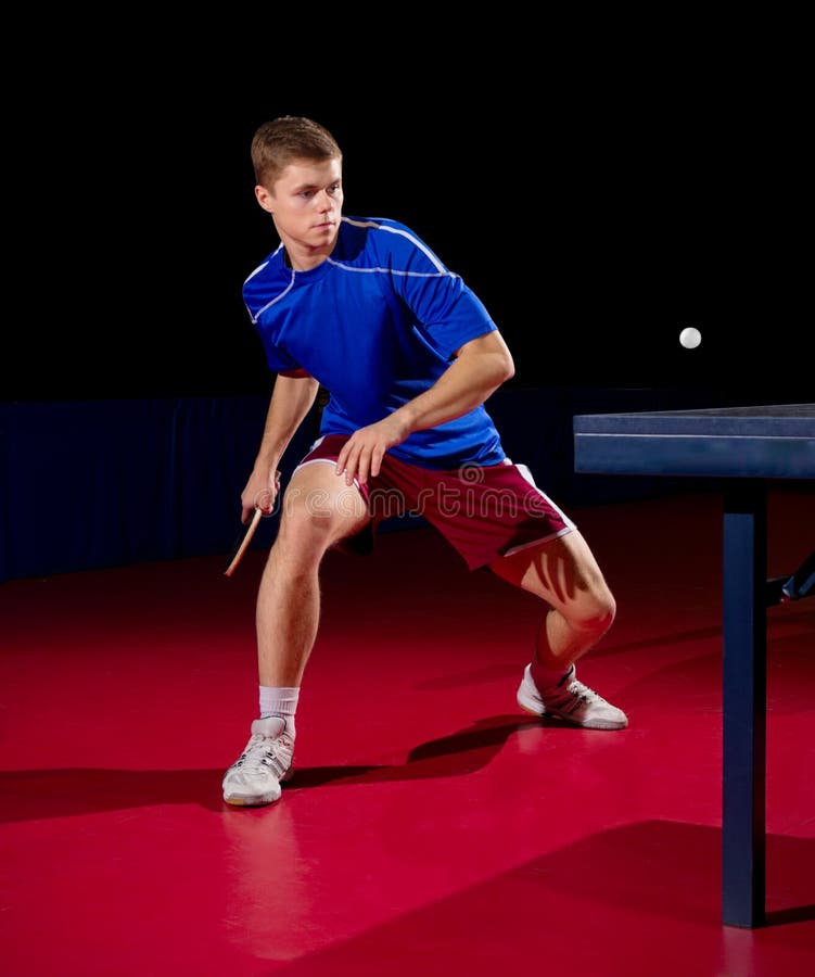 Young table tennis player stock image. Image of motion - 95678677