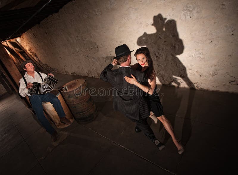 Pretty Tango Dancer with Partner Stock Photo - Image of 1920s, lovers ...
