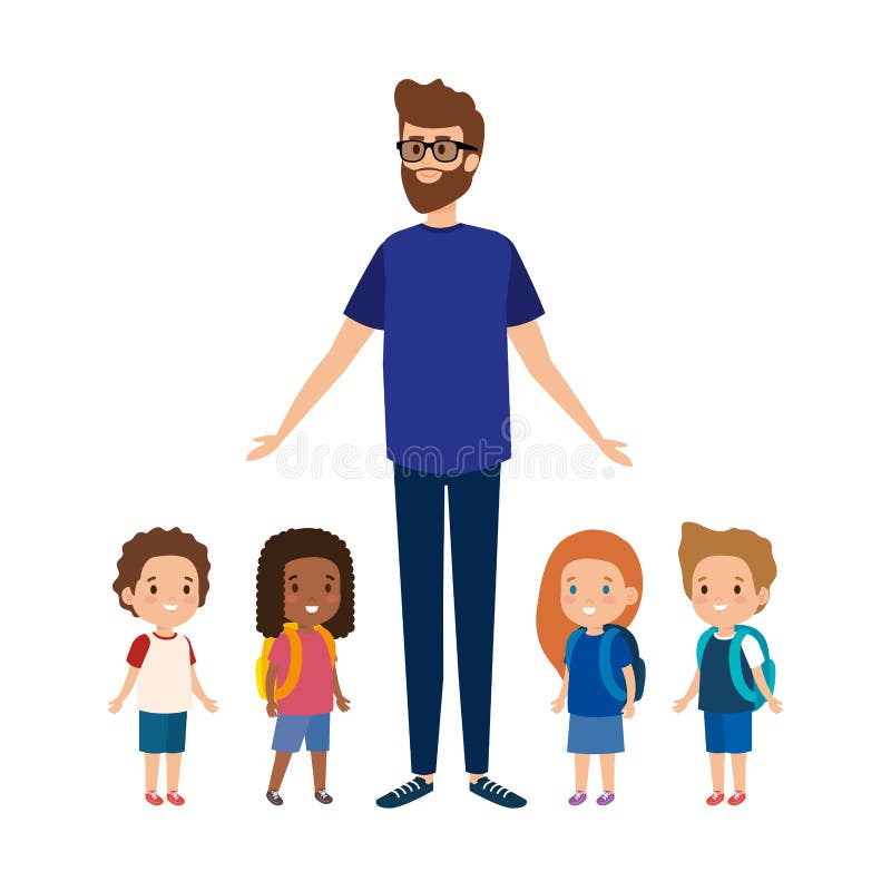 Little Students Girls in School Desk on the Classroom Stock ...