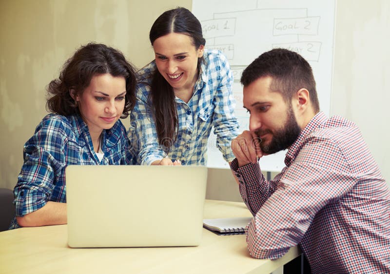 Young Team Discussing New Project Stock Photo - Image of conference ...