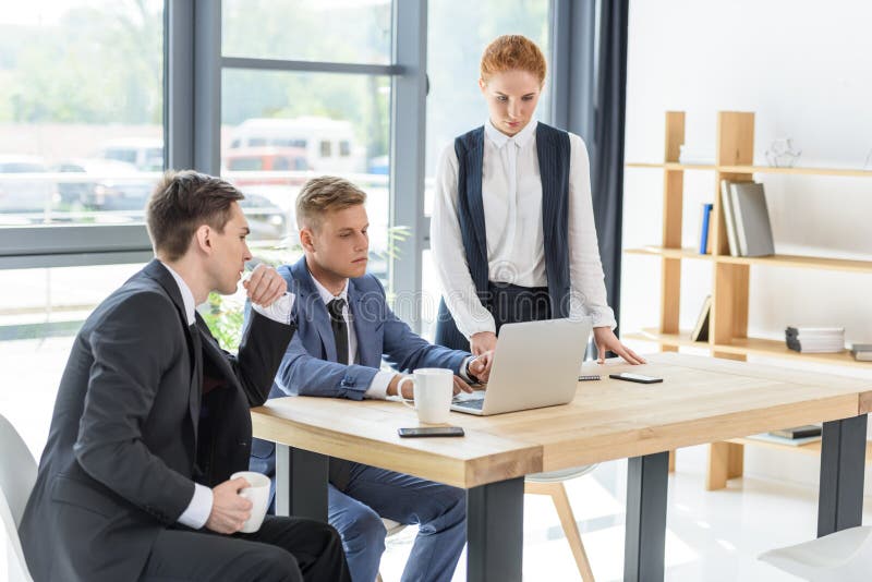 Young Team Discussing Project in Modern Stock Image - Image of ...