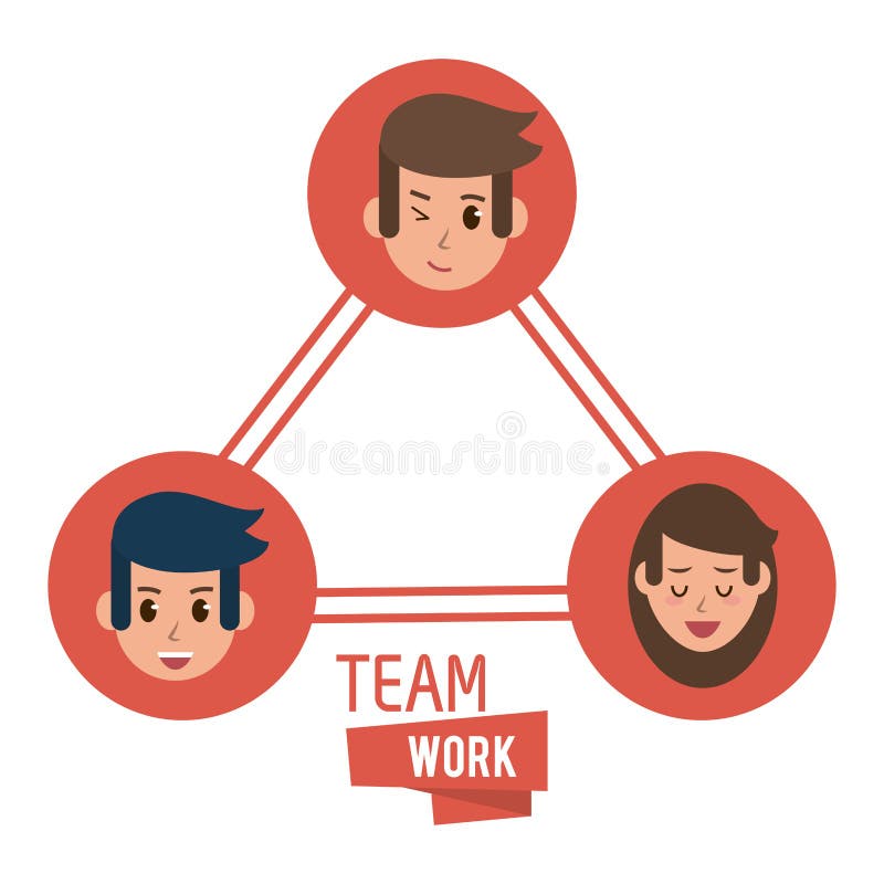 Young teamwork cartoon stock vector. Illustration of concept - 110158465