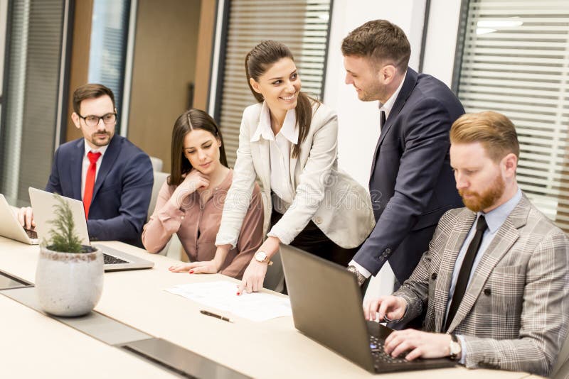 Young Teamwork in the Office Stock Image - Image of colleagues ...