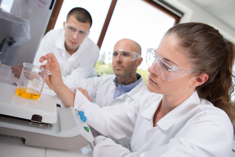 Young Technician with Chemical Substances Stock Image - Image of ...