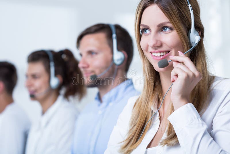 Young Telemarketers and Products Stock Image - Image of occupation ...