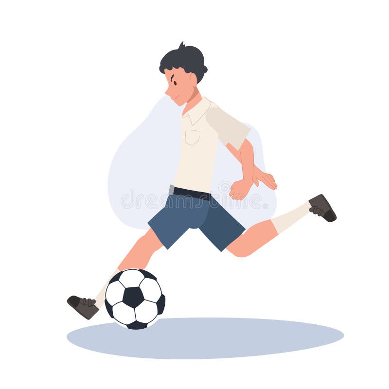 Kid Kicking Ball Foot Stock Illustrations – 230 Kid Kicking Ball Foot ...