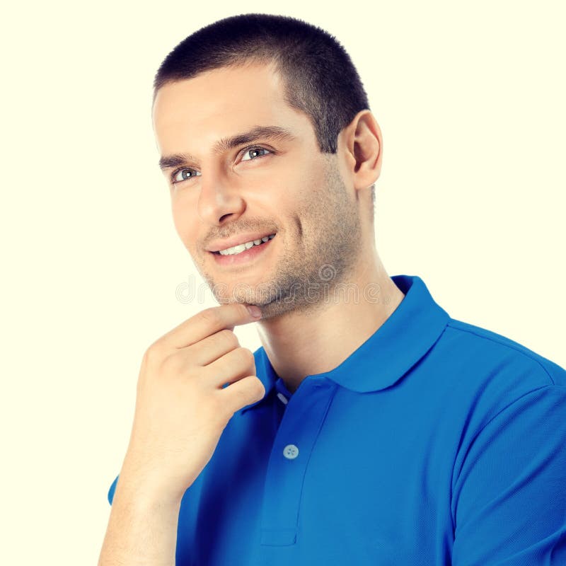 Thinking man stock image. Image of dream, caucasian, adult - 14904003