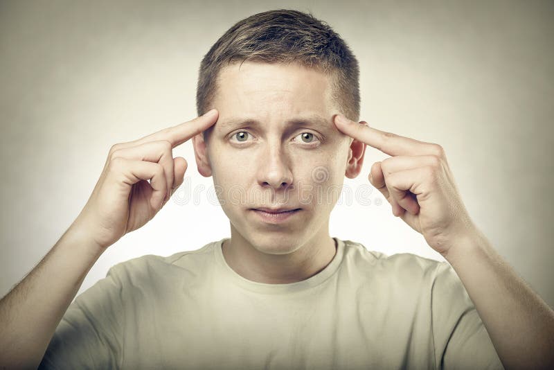 Portrait of perplexed man stock image. Image of beautiful - 53674703