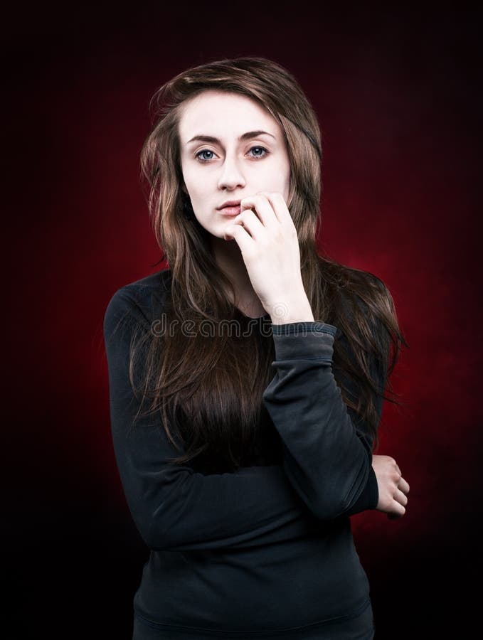Young thoughtful woman stock photo. Image of portrait - 41218572 Young thoughtful woman stock photo. Image of portrait - 41218572