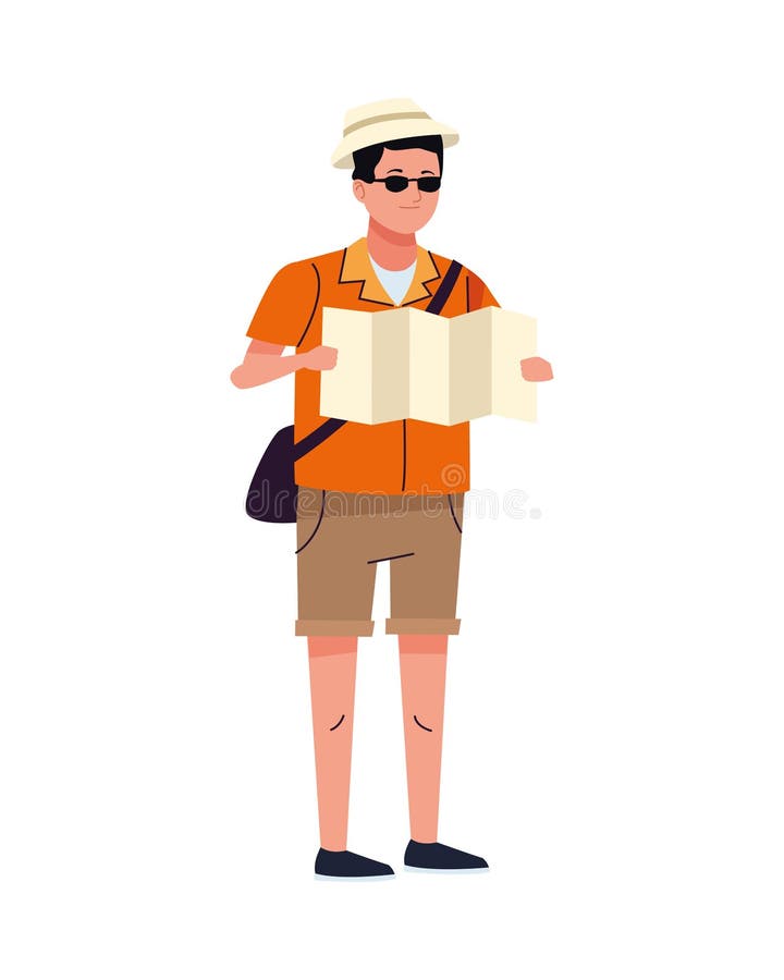 Man Reading Map Stock Illustrations – 531 Man Reading Map Stock ...