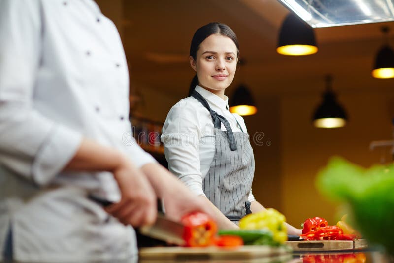 Young trainee stock image. Image of fresh, working, cooking - 87444531
