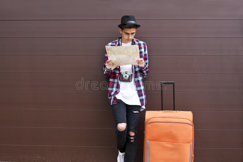 Young traveler boy stock photo. Image of orientation - 71474758