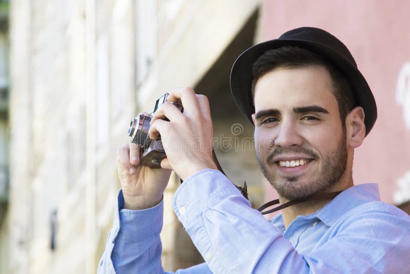 Traveller with the camera stock photo. Image of excursion - 94697916