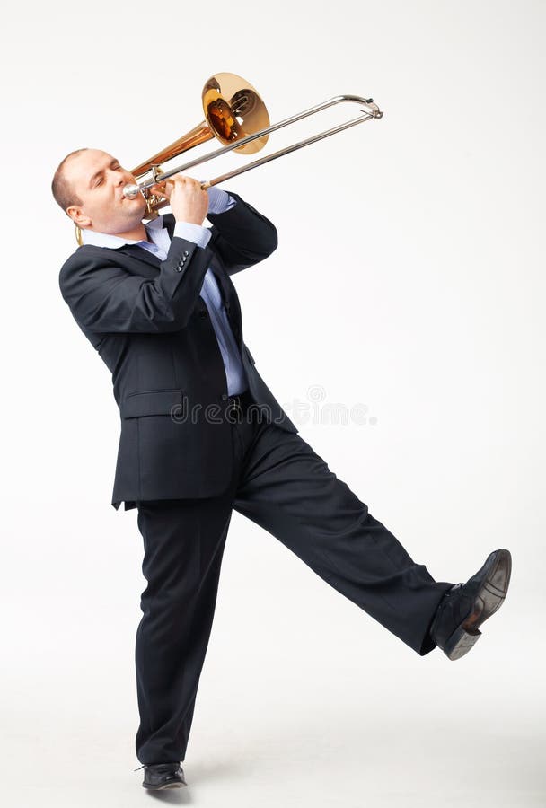 Musician playing the tuba stock image. Image of bass - 19177331