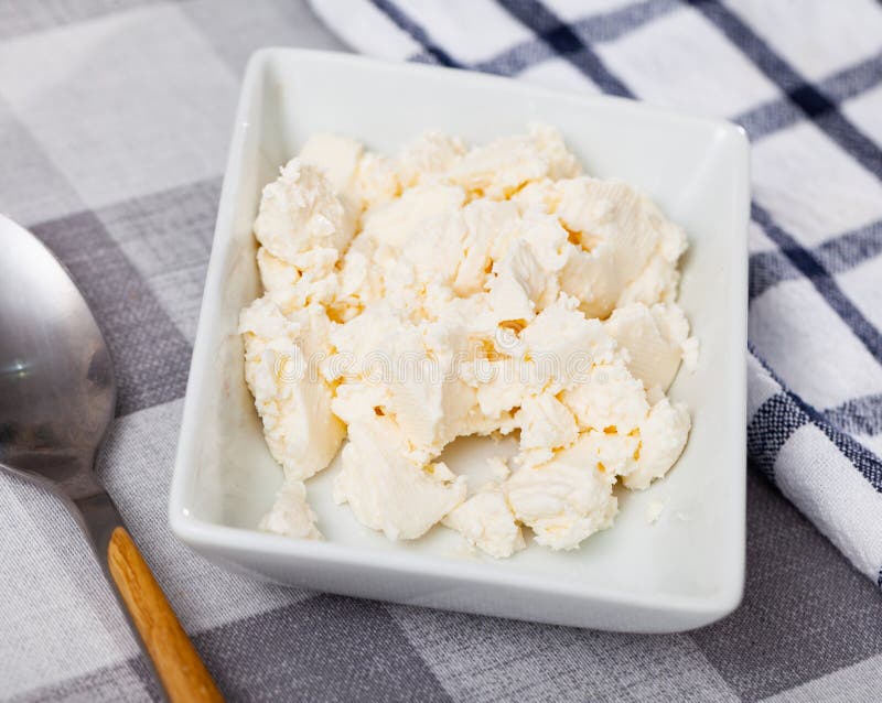 Young Type of Cheese on Plate Stock Image - Image of delicious ...