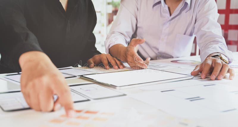 Young UI Developer Team Working on UX App Development Stock Photo ...