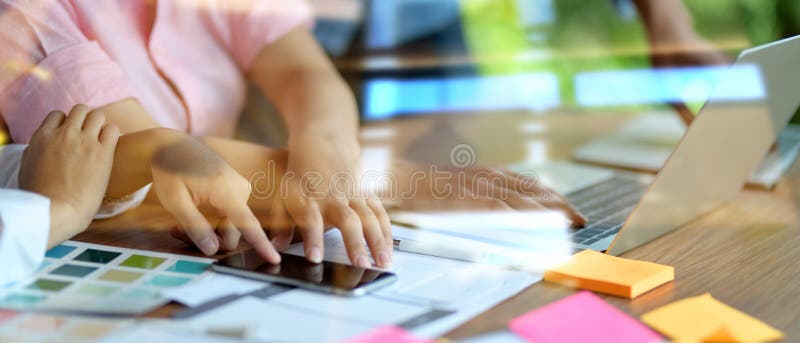 Young Ui Development Team Working Together in Office Room Stock Image ...