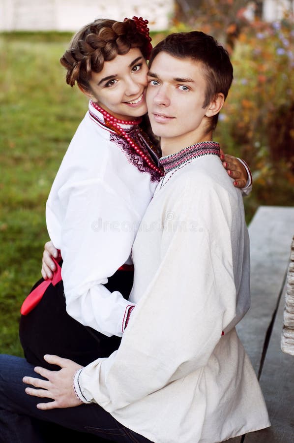 Young Ukrainian Couple Kissing Stock Photo - Image of ukrainian ...