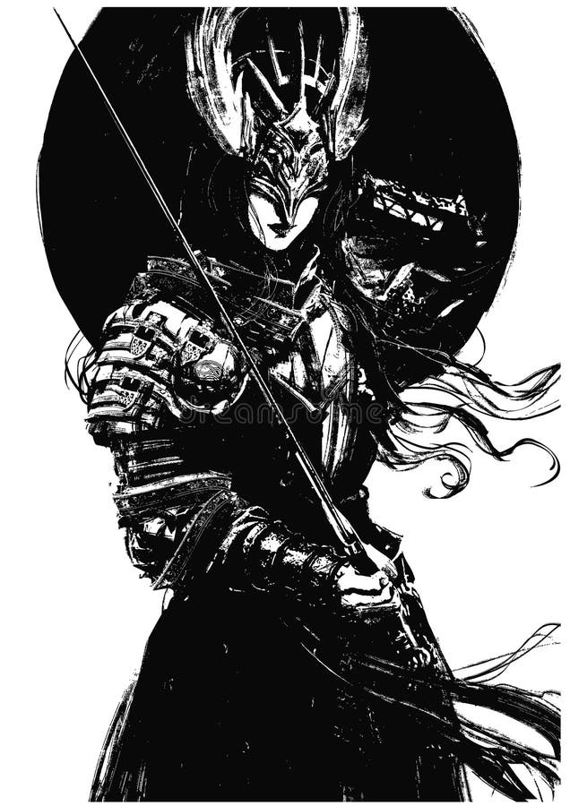 A Young Valkyrie in a Mask with a Beak and Feathers, in Plate Armor ...