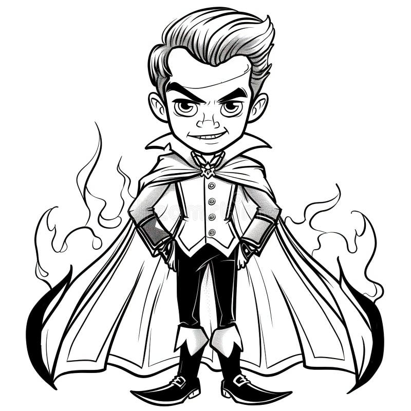 Little Boy Vampire with a Big Attitude Stock Illustration ...
