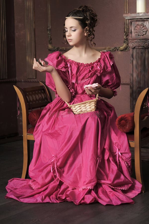 Young Victorian girl stock image. Image of high, beads - 23590769