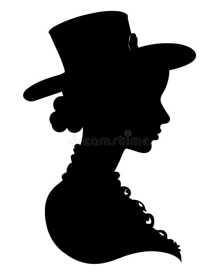 Silhouette Lady Hat Stock Illustrations – 9,097 Silhouette Lady Hat ...