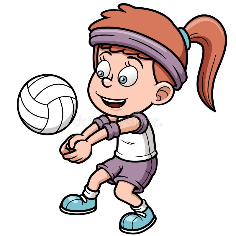 Young volleyball player stock vector. Illustration of sport - 30662819