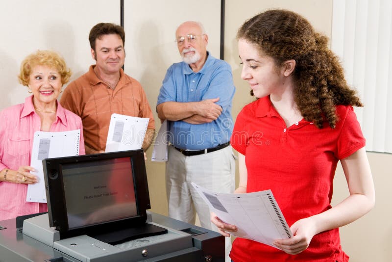 Young Voter stock photo. Image of female, political, counting - 4562784