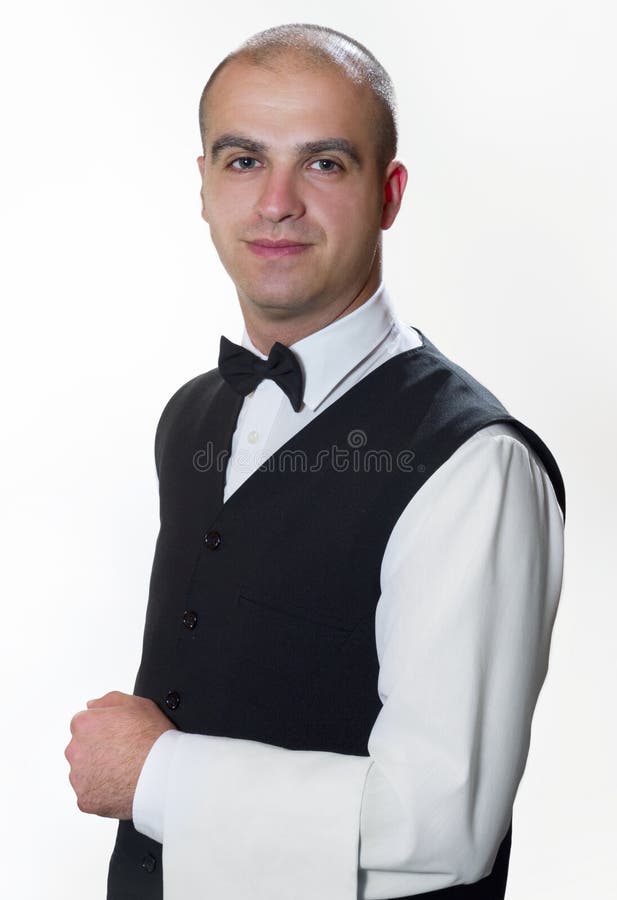 Young Waiter Portrait stock photo. Image of elegance - 21945832