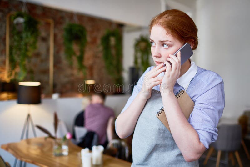 Calling at work stock photo. Image of expertise, uniform - 99618926