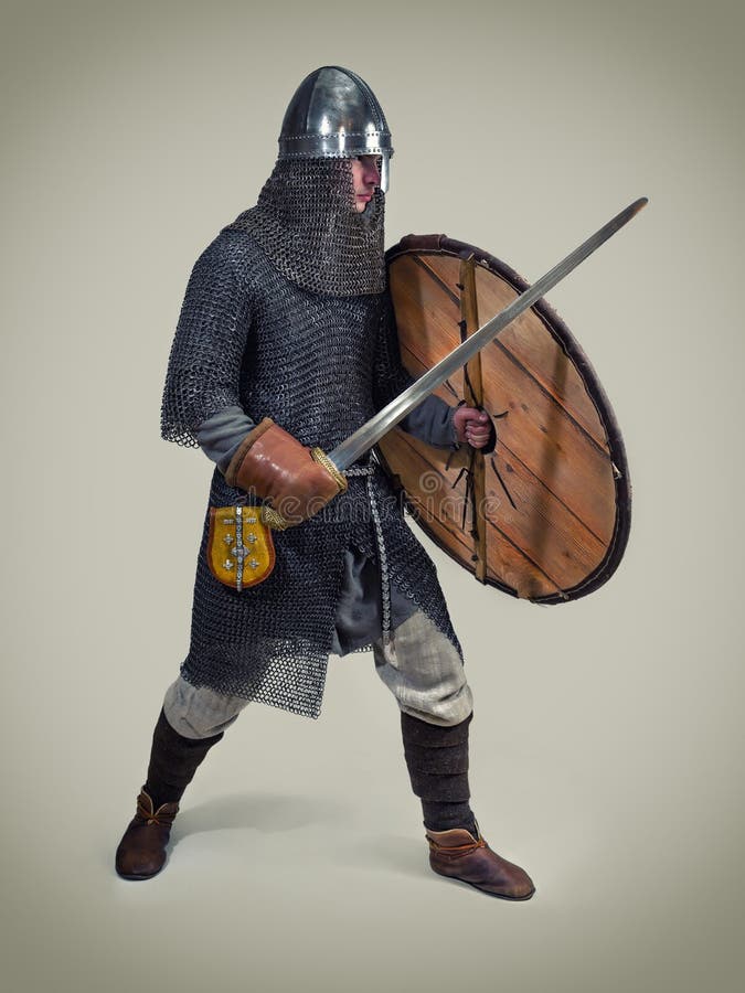 Young Warrior of the Early Middle Ages. Stock Photo - Image of early ...