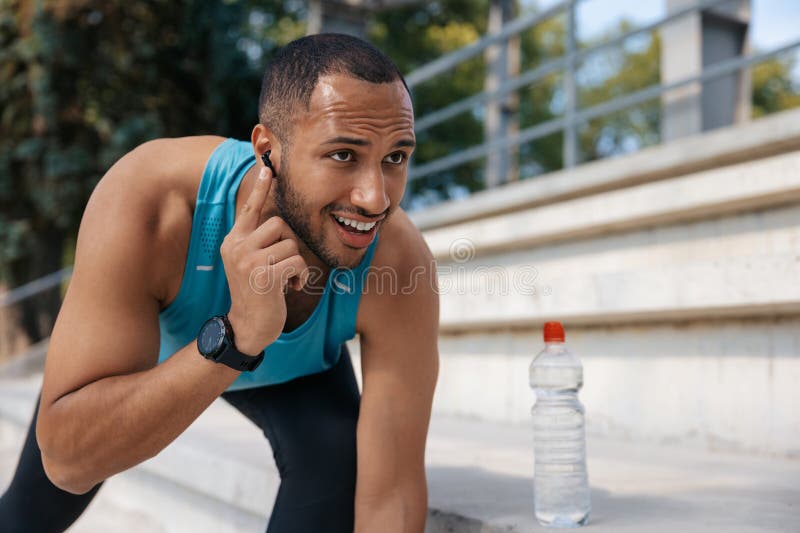Young Well-built Man Having a Workout and Looking Determined Stock ...