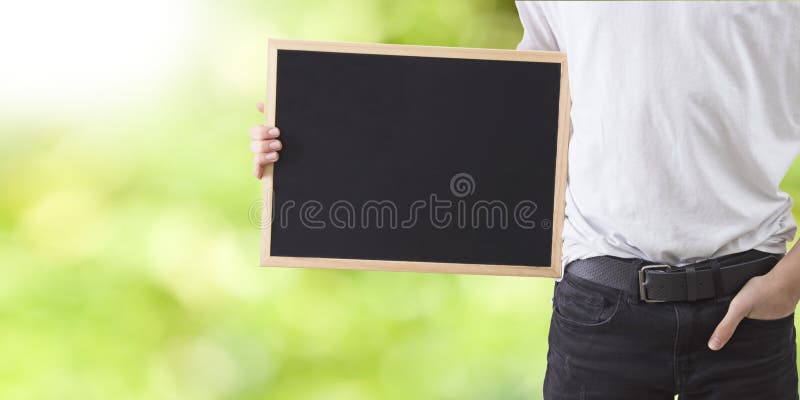 Young with Whiteboard with Space for Text Stock Image - Image of text ...