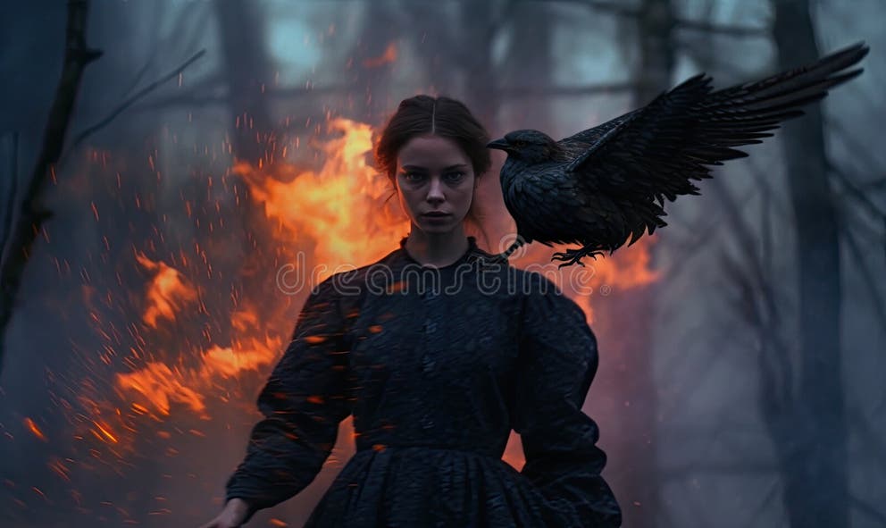 Young Witch or Fortune Teller Stock Illustration - Illustration of ...