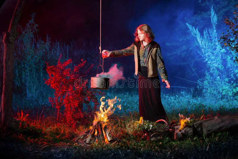 Witch on fire, Halloween stock image. Image of anger - 26791919
