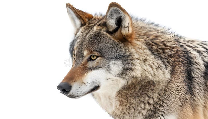 Young Wolf Staring at Its Pray Stock Photo - Image of isolated ...