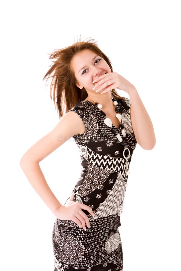 Woman hiding laugh stock photo. Image of beautiful, female - 11511636